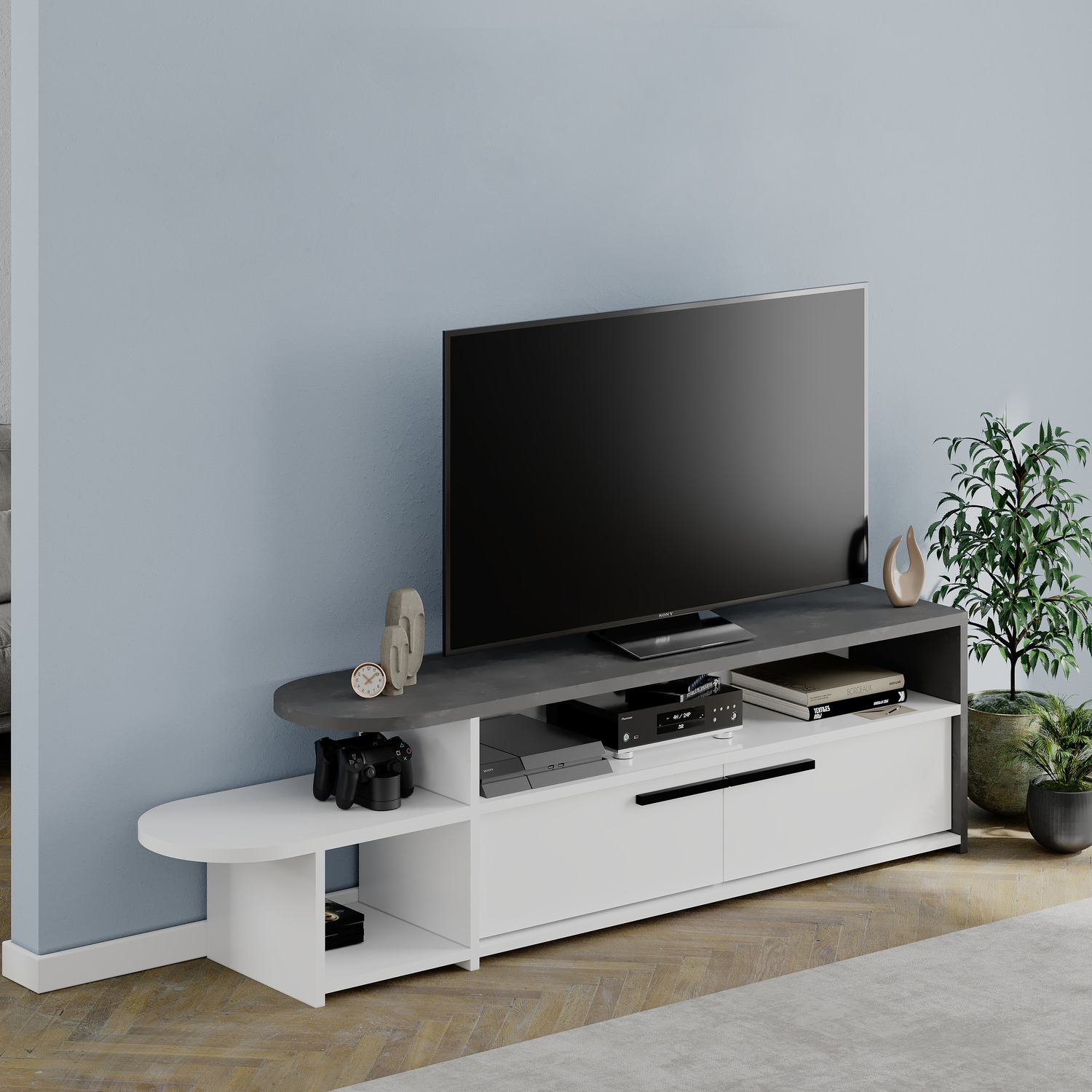 Lyra Modern TV Stand Multimedia Centre TV Unit