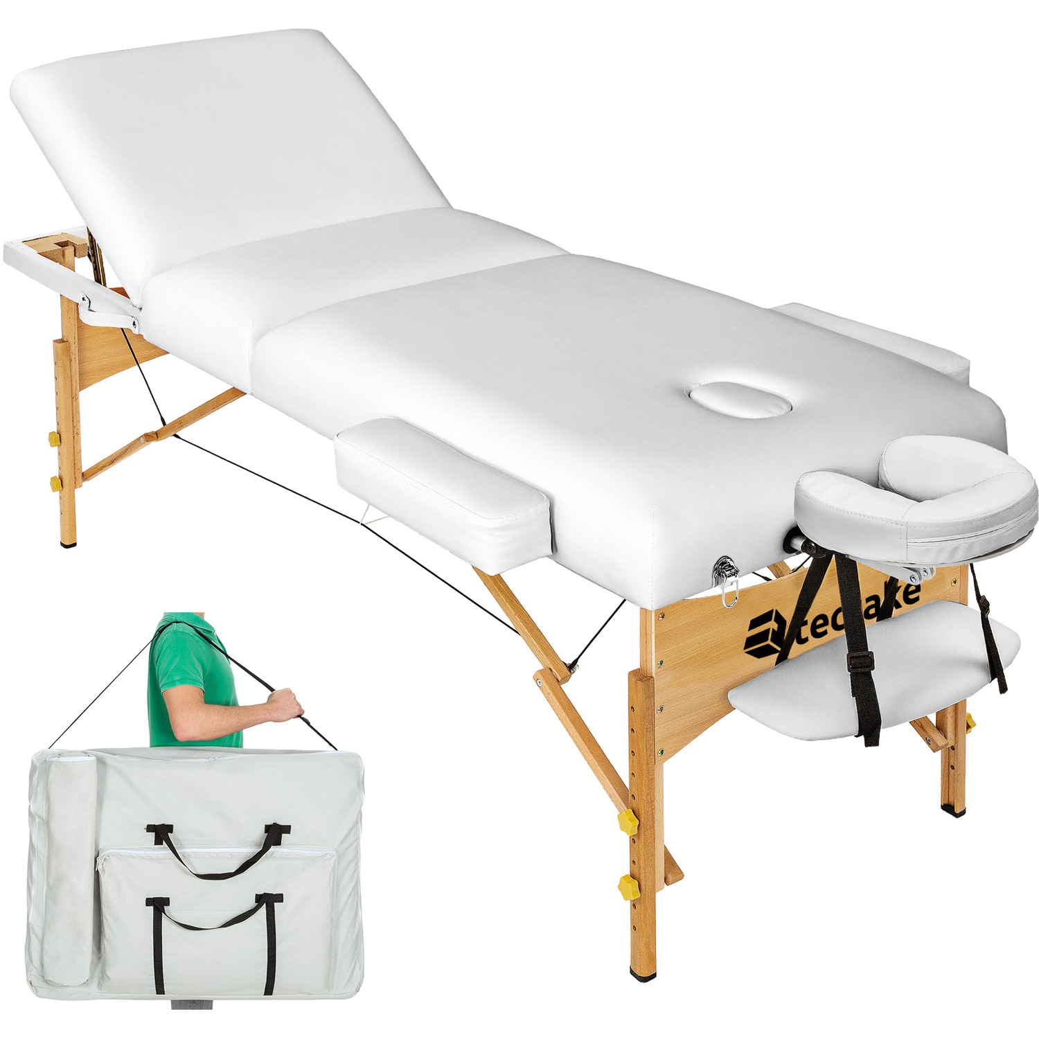 3-Zone Massage Table with Padding Bag