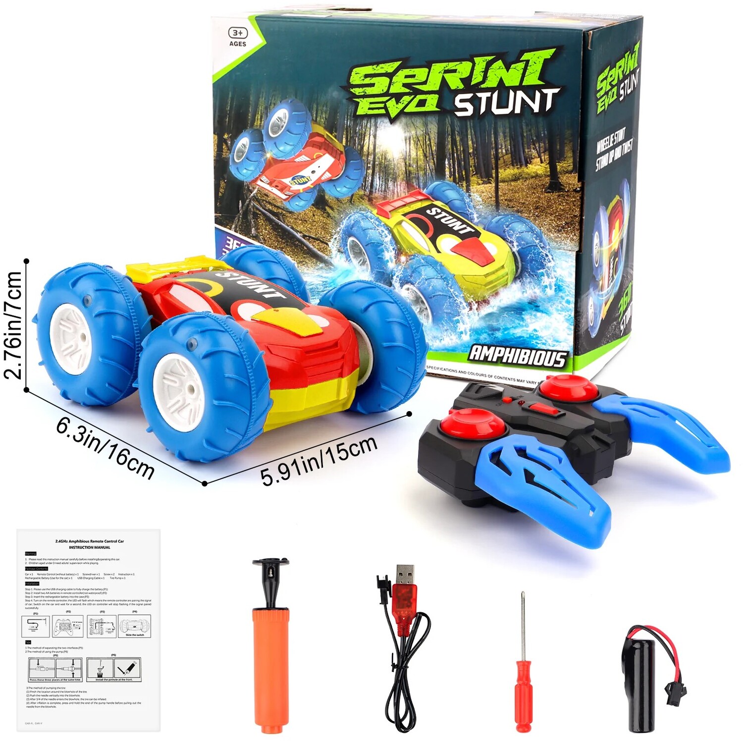 Remote Control Waterproof Flip Car