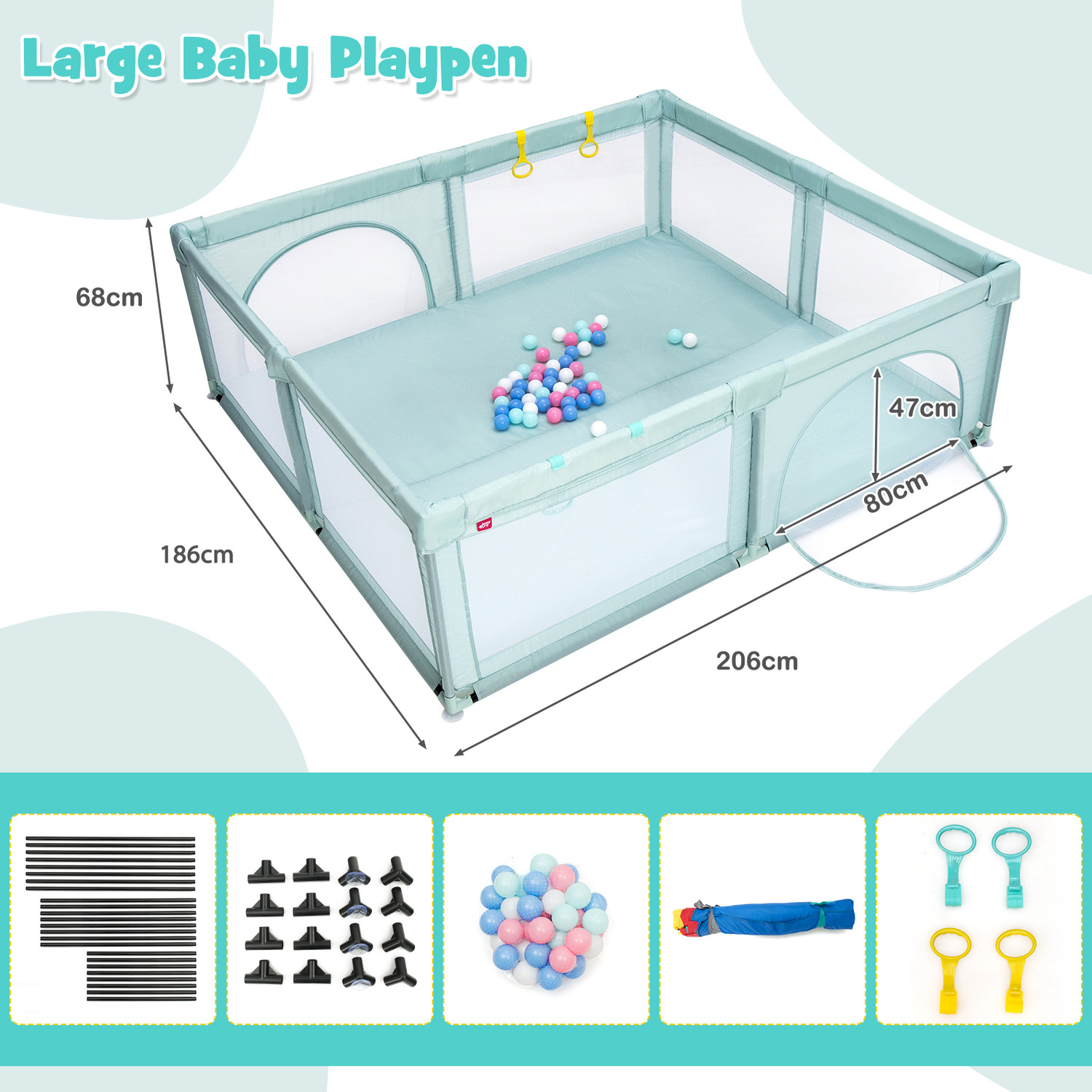 Baby Playpen Portable Large Safety Infant Activity Center