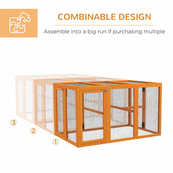 Wooden Small Animal Cage with Combinable Design D51 421V00OG