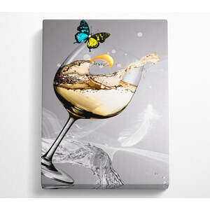 Butterfly Wine Splash Canvas Print
