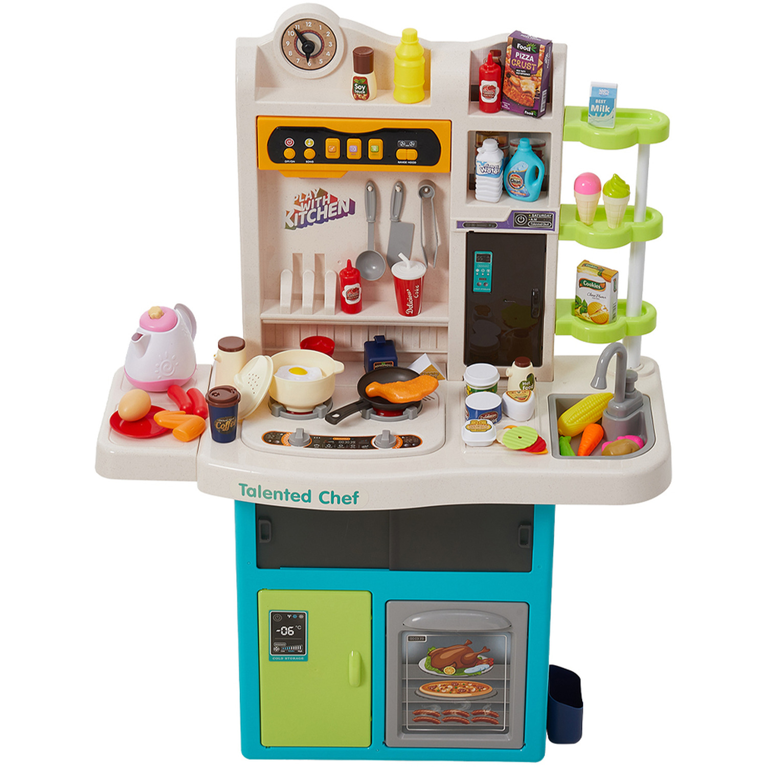 Kidkid Role Play Kitchen Toy with Water Spray and Sound Effects