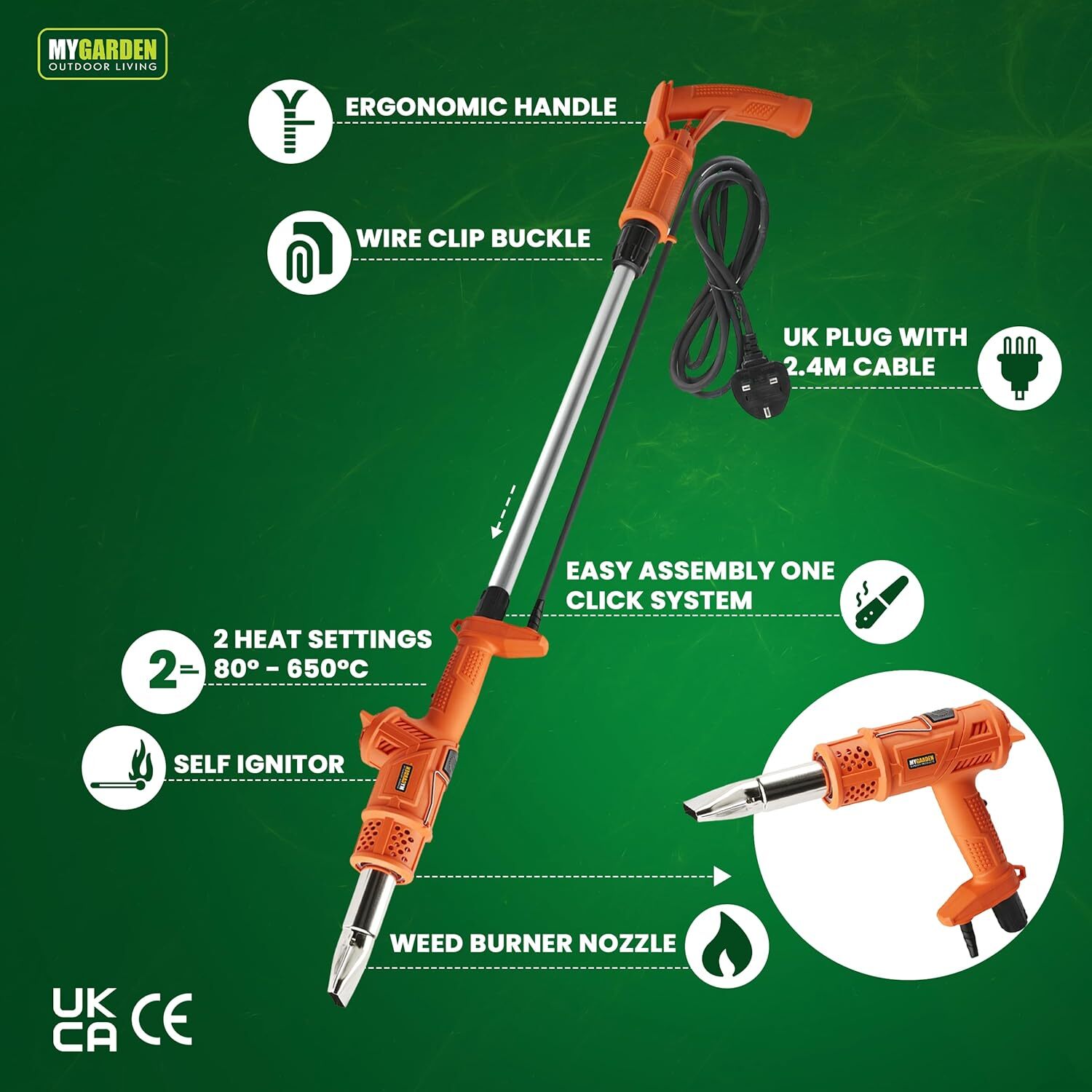 Electric Weed Burner with Attachments