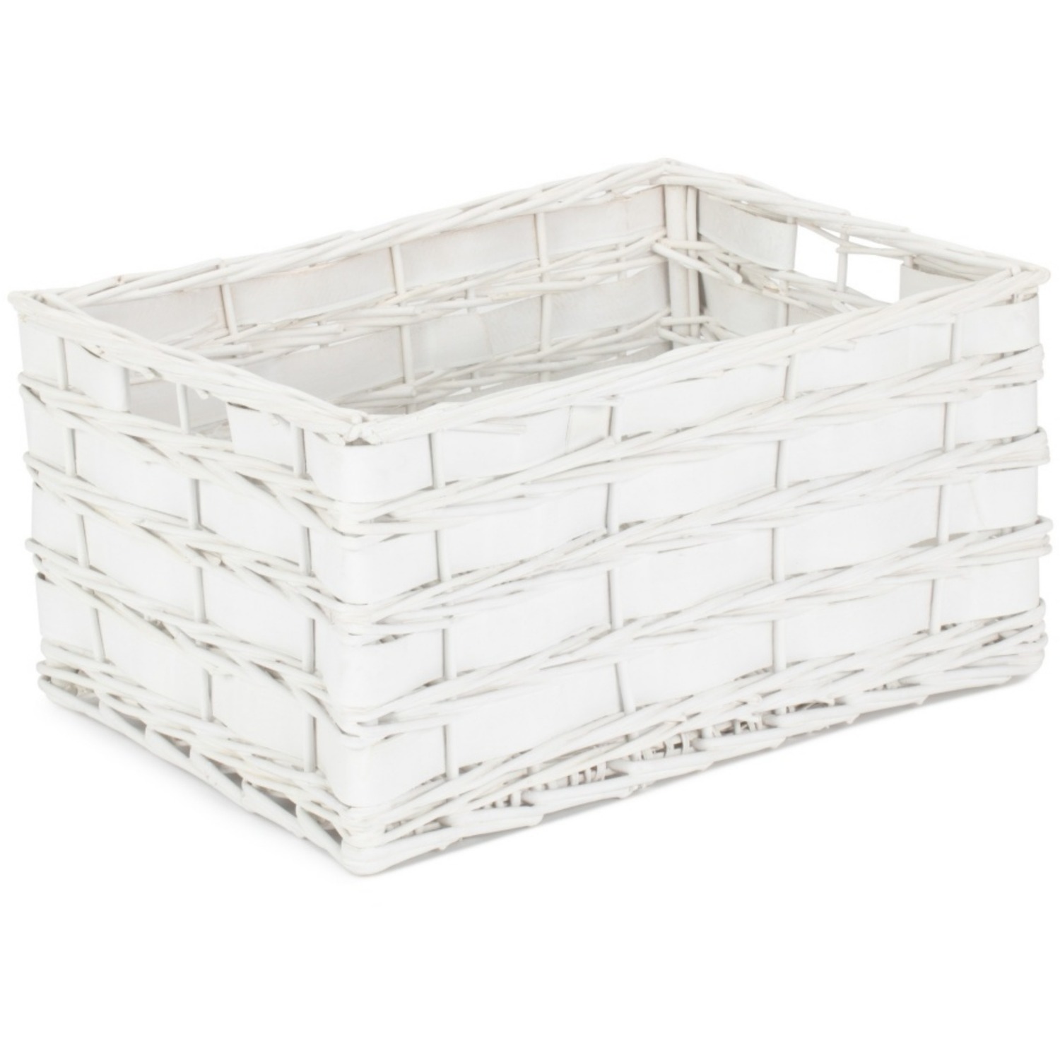 Unlined White Scandi Storage Basket