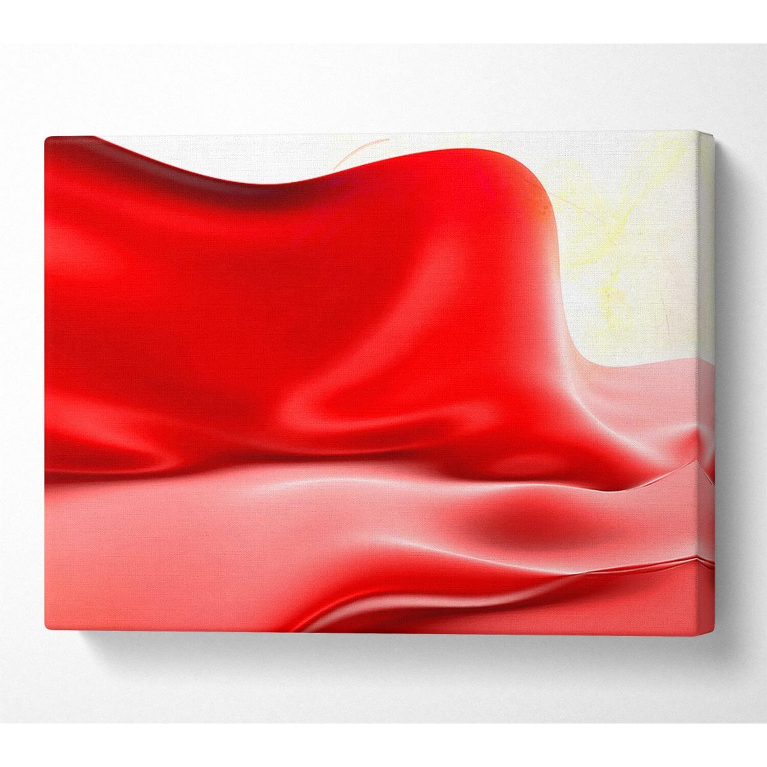Red Silk Canvas Print Wall Art