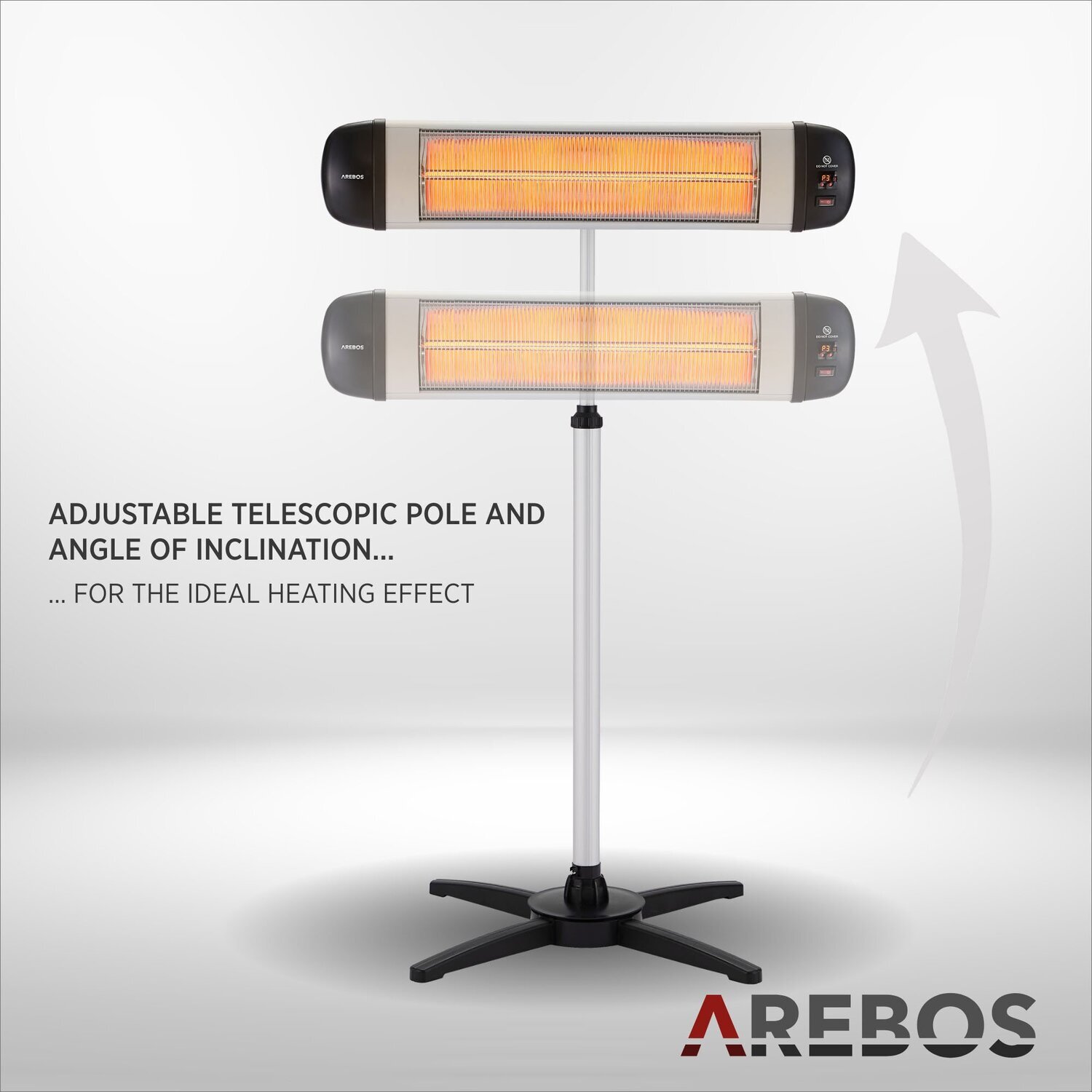 Infrared Heater with Remote Control with Cross Stand