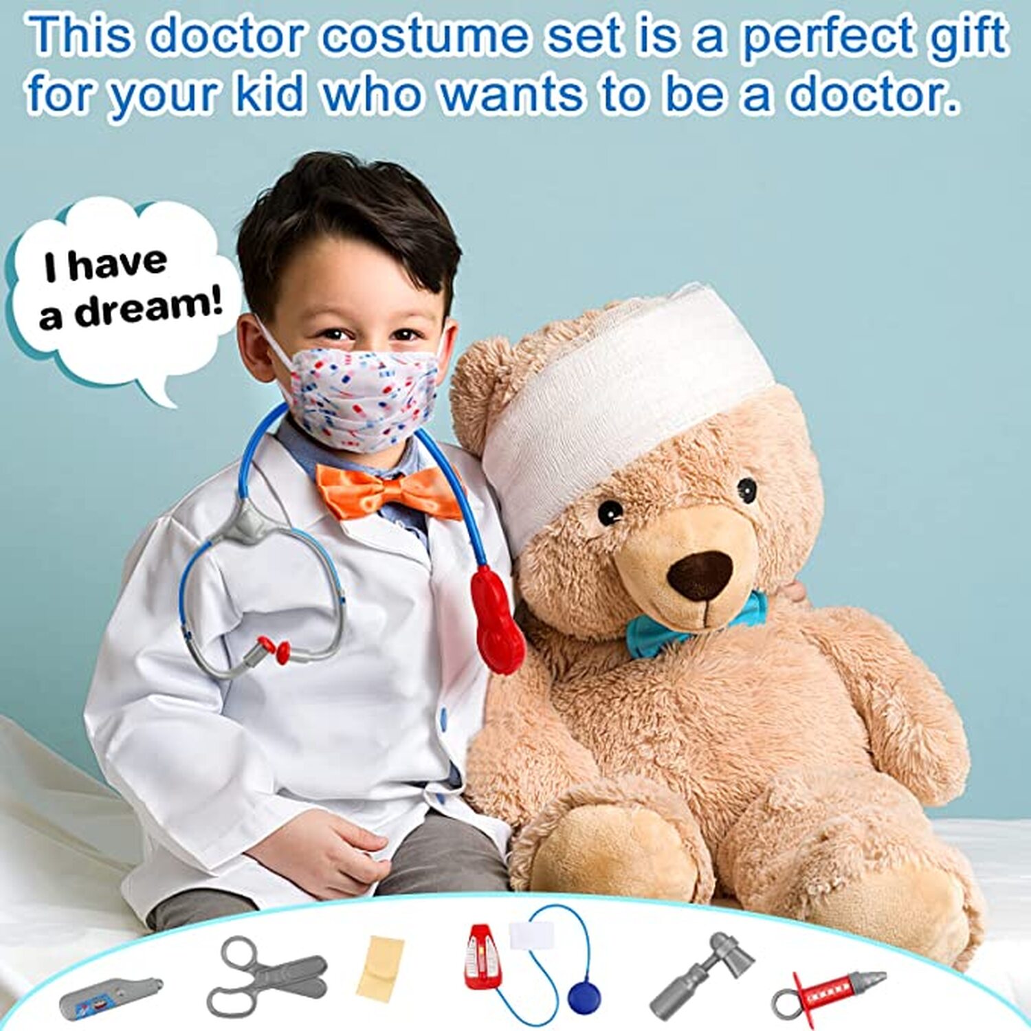 Pretend Doctor Role Play Fancy Dress Up Costume Set