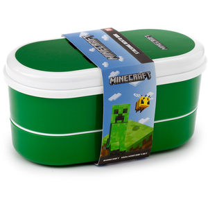 Bento Lunch Box with Fork and Spoon - Minecraft Creeper