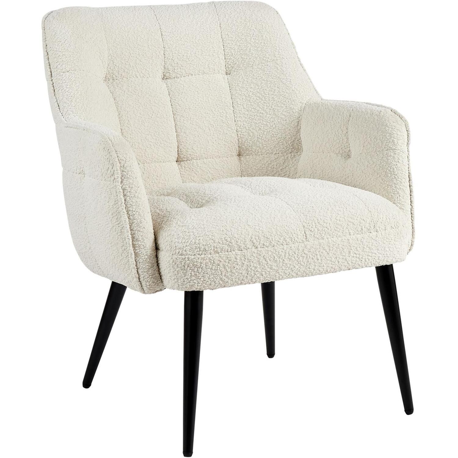 Luxe Teddy Fur Occasional Armchair - Cream