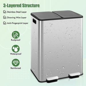 Dual Compartment Trash Can