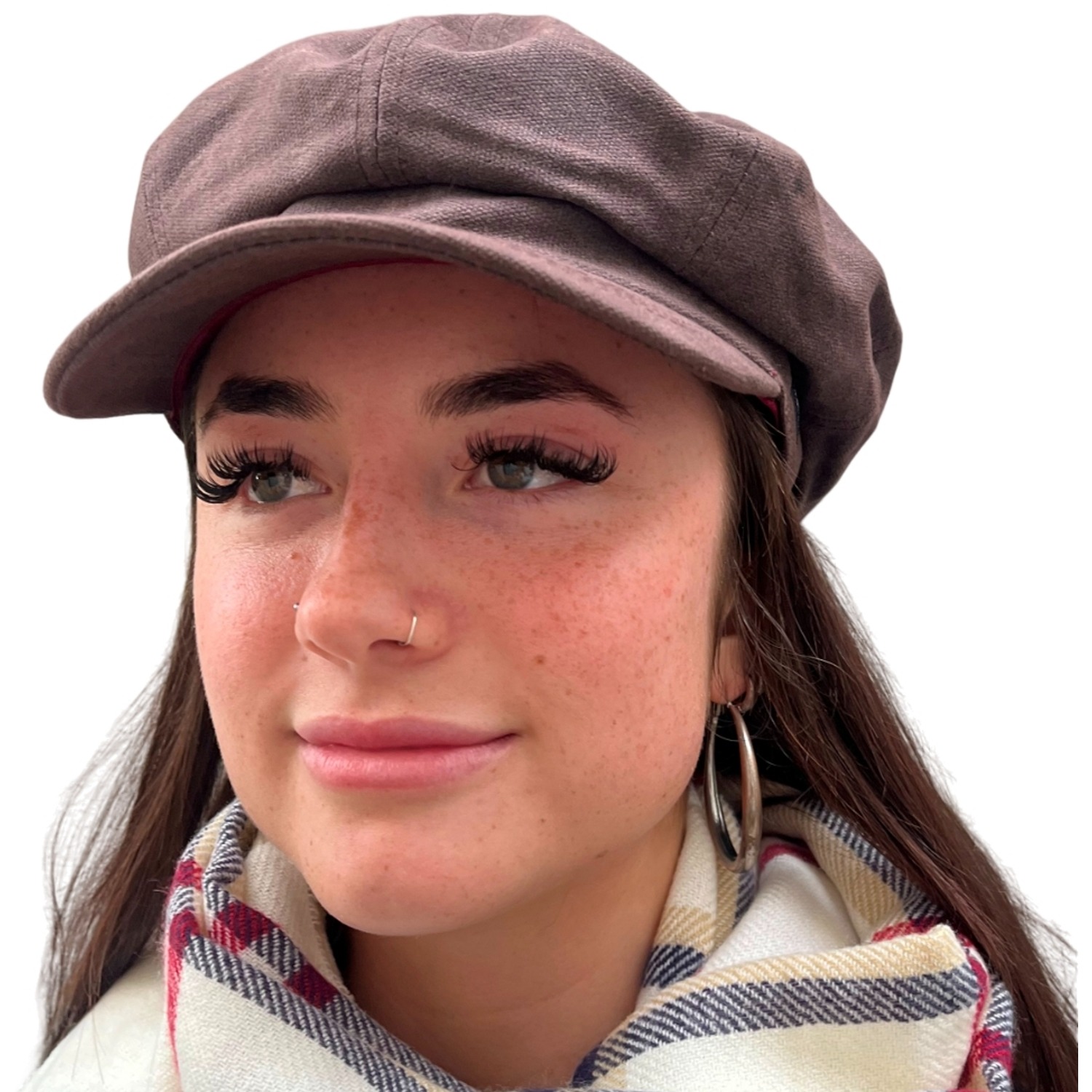 Baker Boy Hat Newsboy Cap Brown Waxed Cotton Showerproof Hat