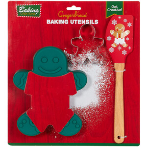 Set of 3 Gingerbread Baking Utensils