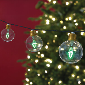 10 LED Christmas Neon Tree Bulb String