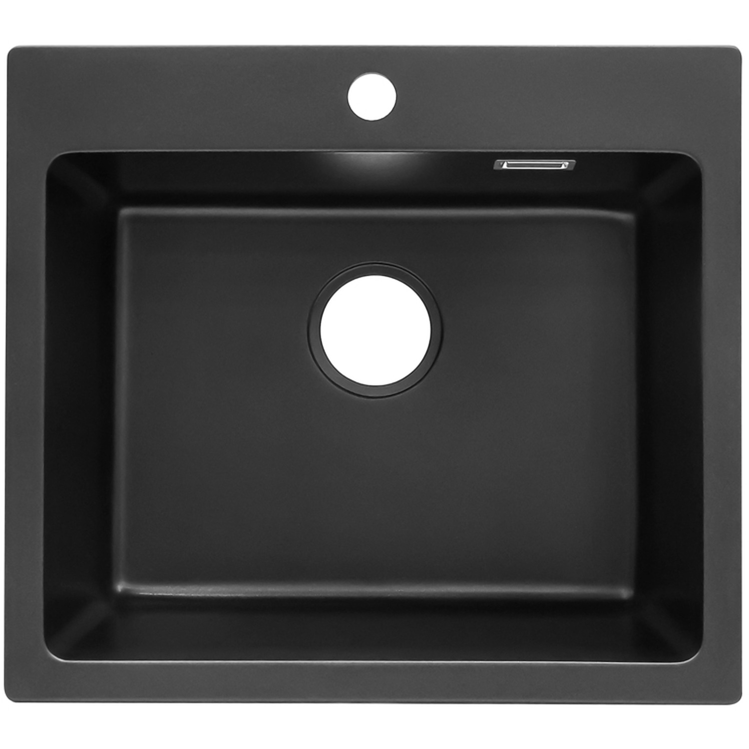 Kitchen Sink Square Wash Basin Single Bowl With Stainless Steel Strainer