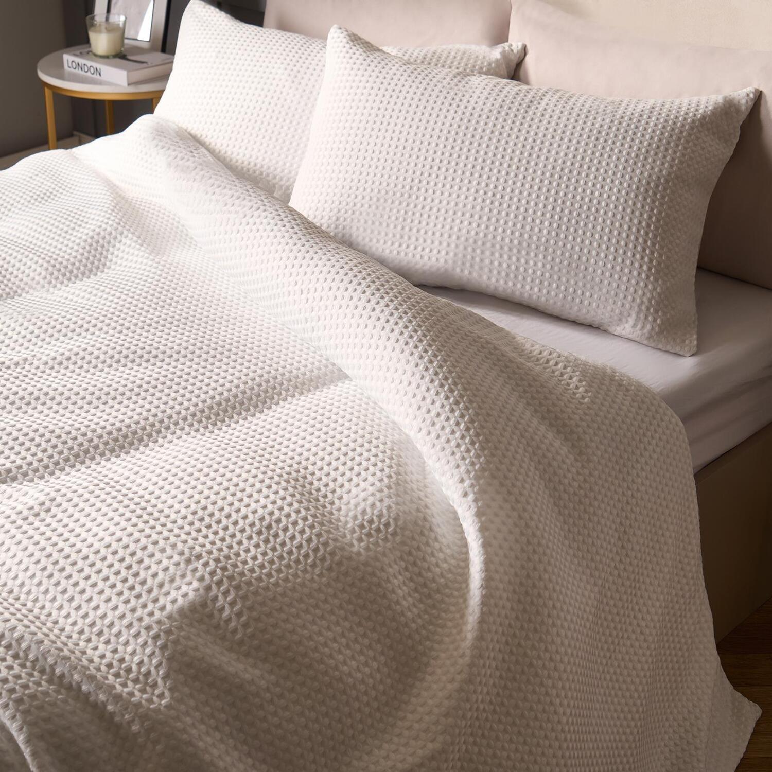 Waffle Texture Duvet Cover Set