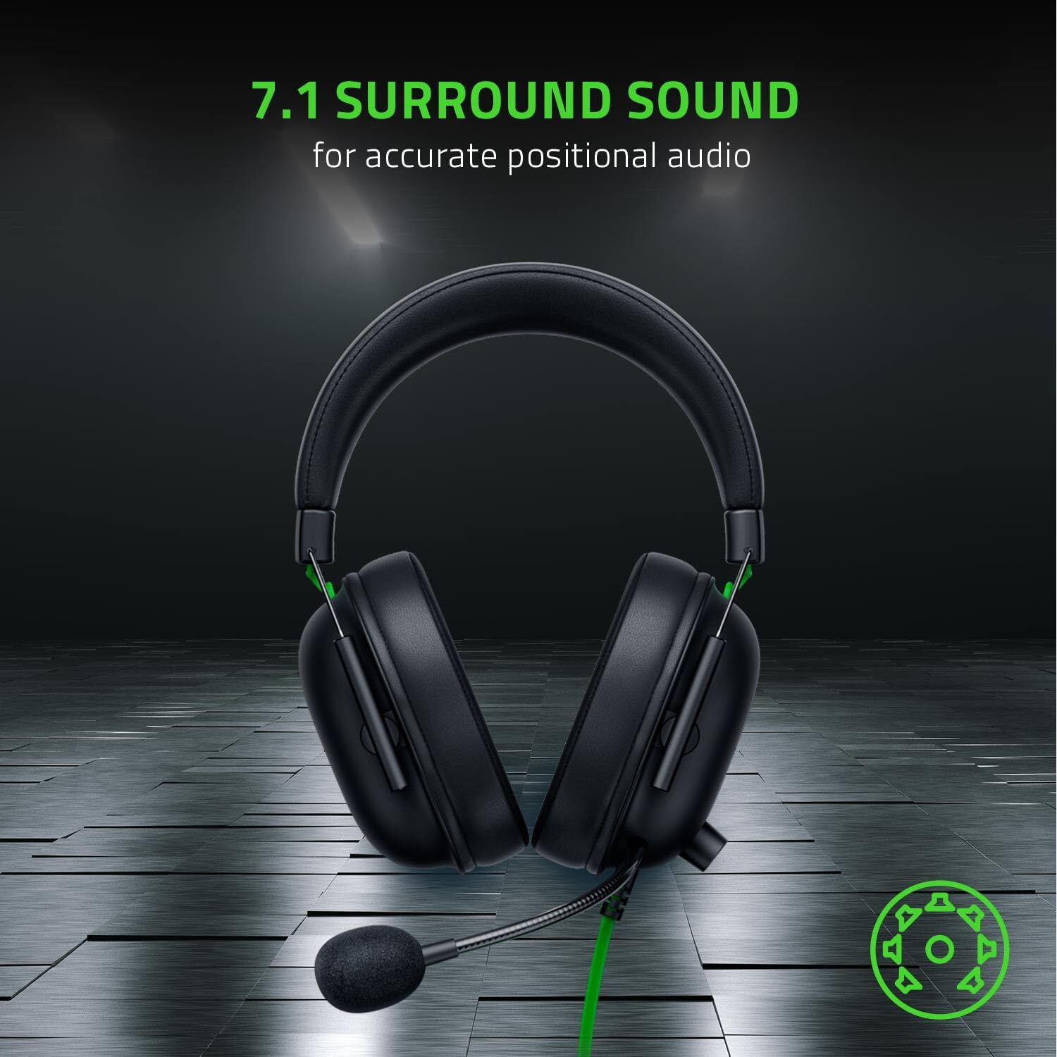 Razer BlackShark V2 X USB Wired Gaming Headset with Noise-Cancelling Mic