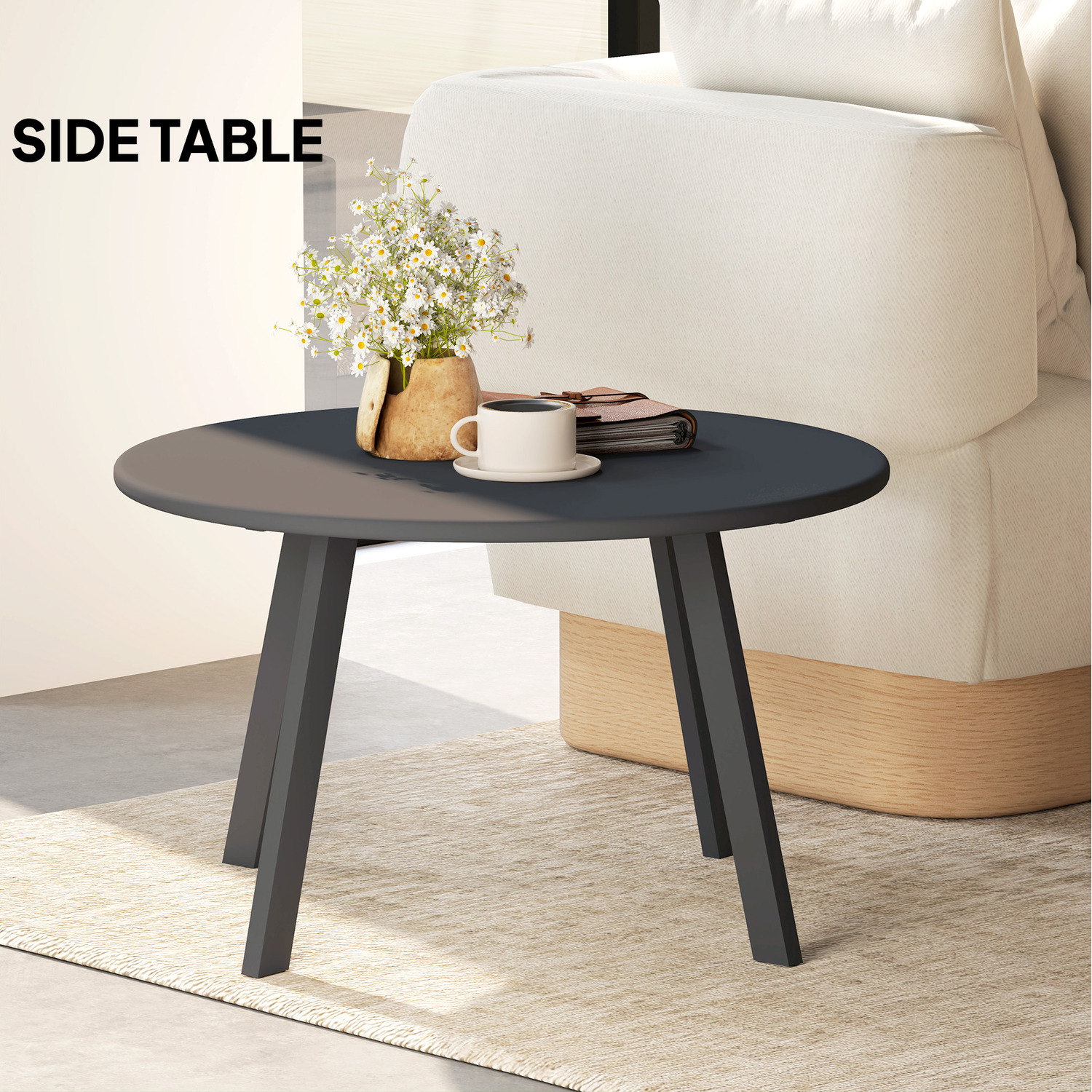 Outsunny 70cm Round Coffee Table