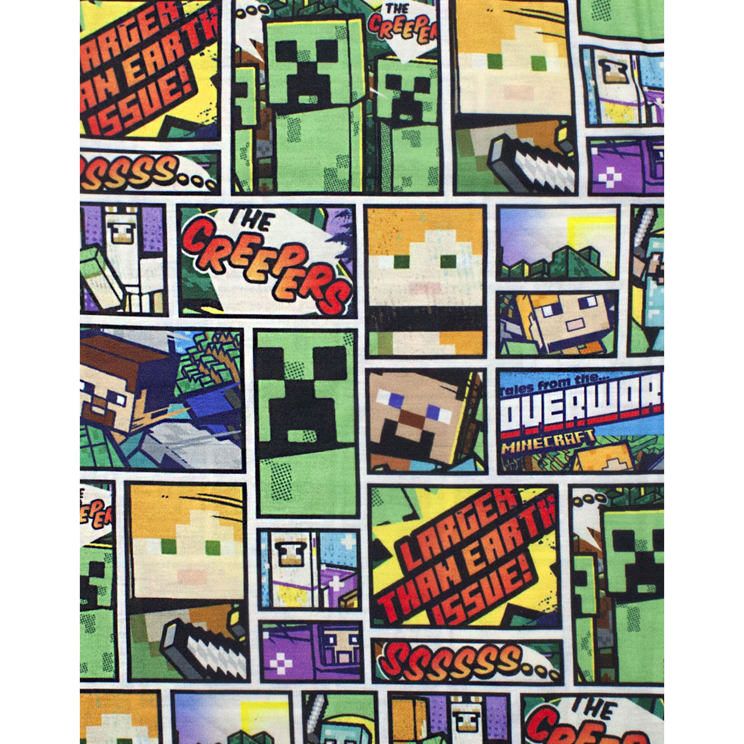 Minecraft Overworld Creeper Character All-Over Print Kids Short Sleeved ...