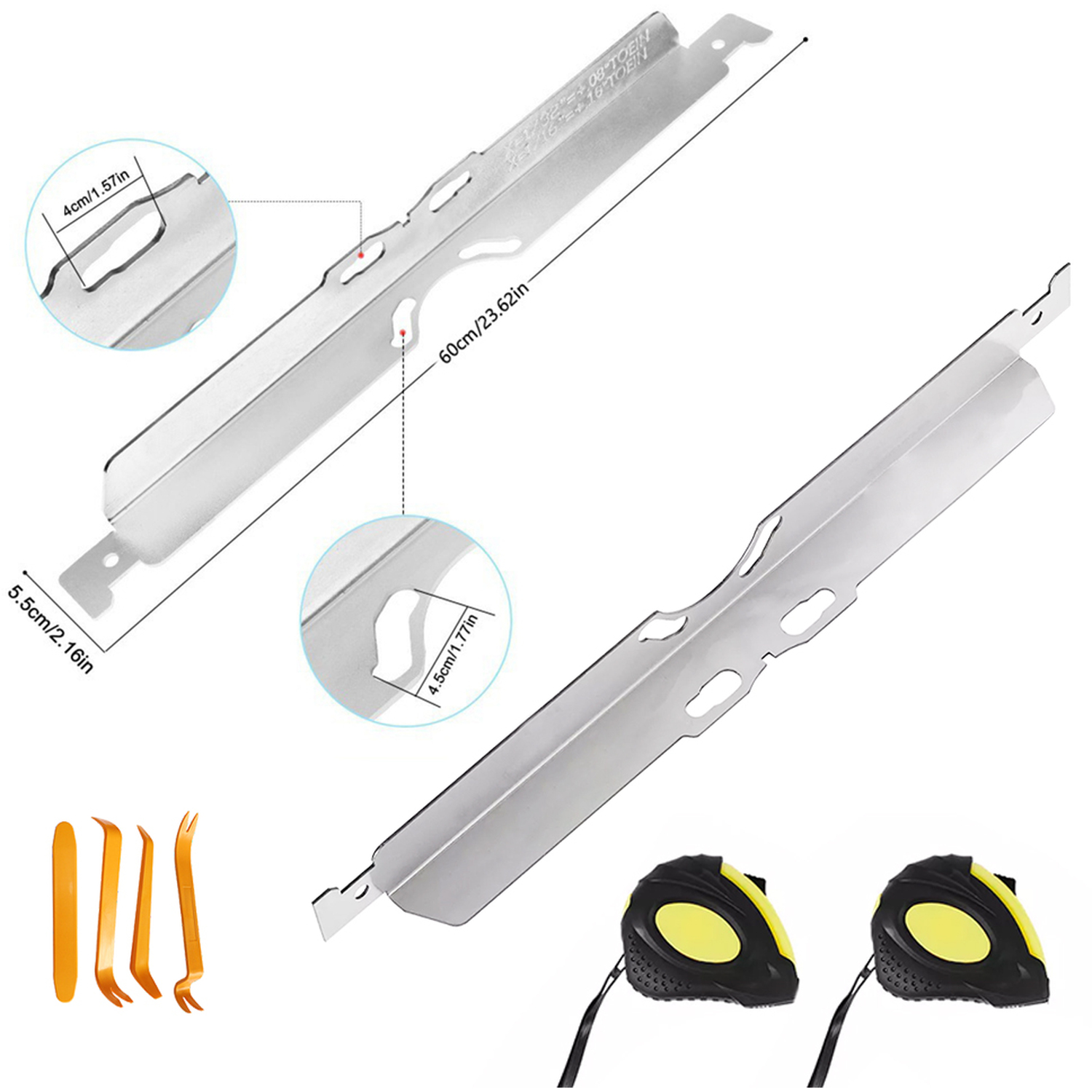 Wheel Alignment Toe Plates with Tape Measures