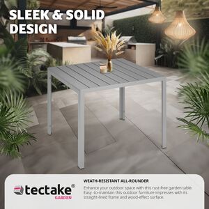 Aluminium Garden Table with Adjustable Feet