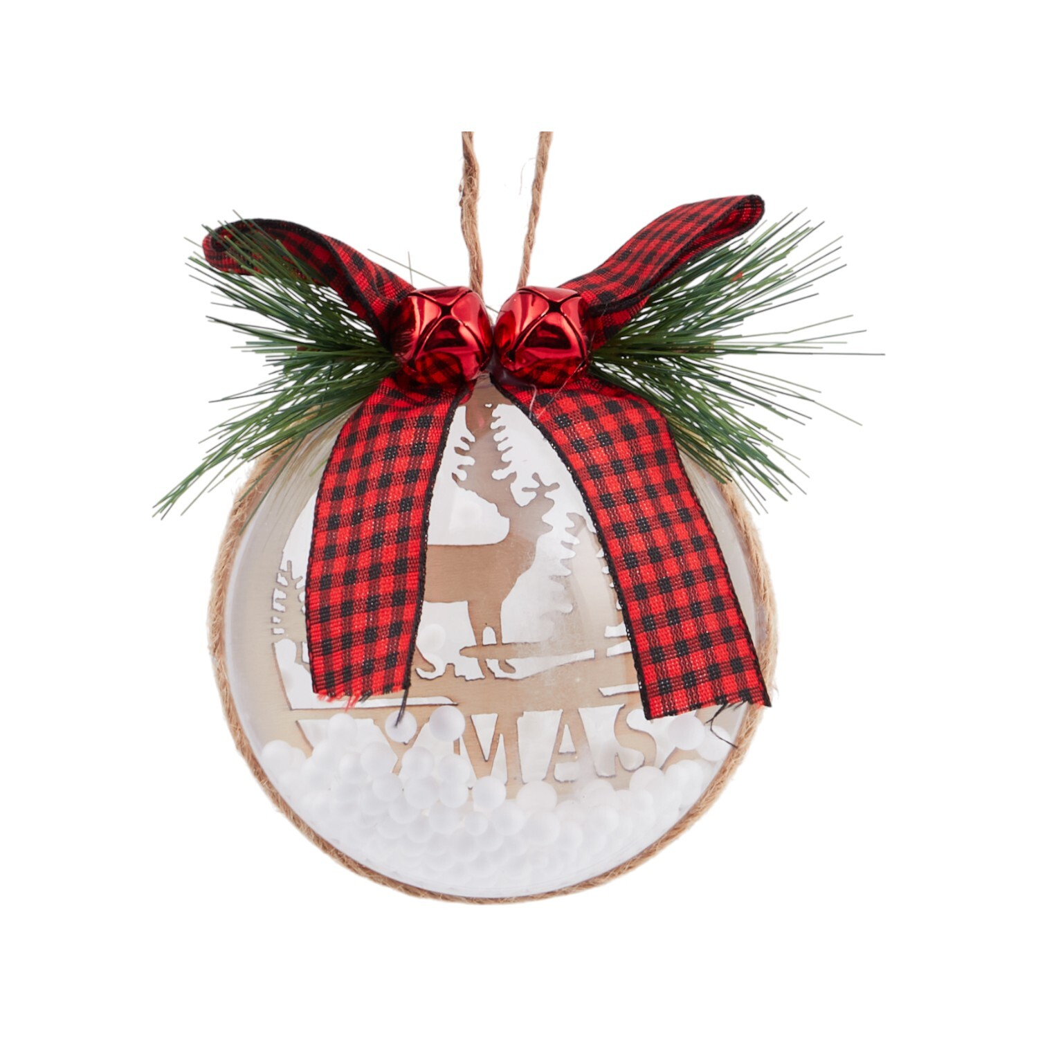 Set of 3 Snow Filled Scandi Baubles