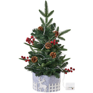 Lifeideas Pre-Lit Mini Christmas Tree 34cm Width