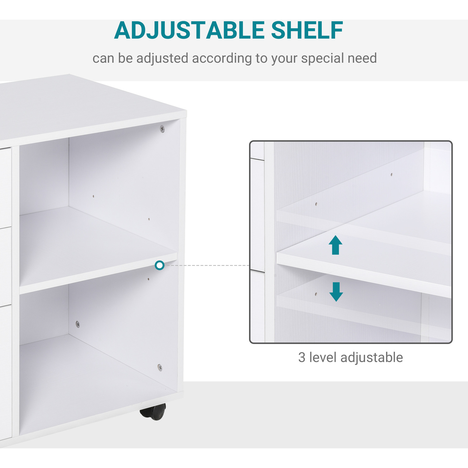 HOMCOM Freestanding Storage Cabinet