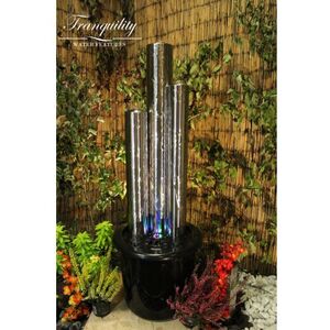 Stainless Steel Tube Modern Metal Solar Water Feature