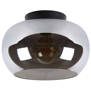 Judi Modern Flush Ceiling Light Smoke Grey