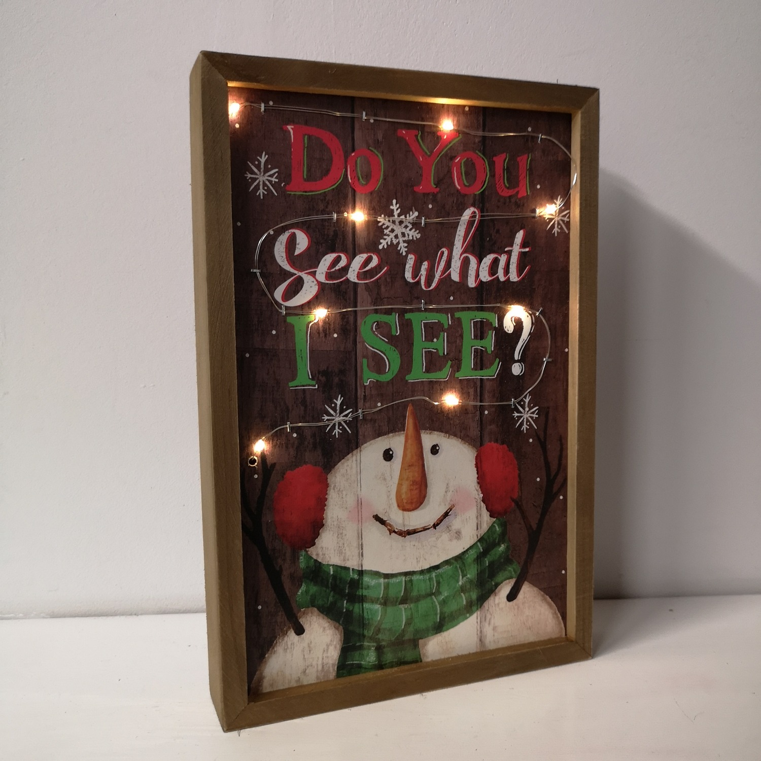 Wall Hanging Frame Christmas Decoration with Choice of Festive Design