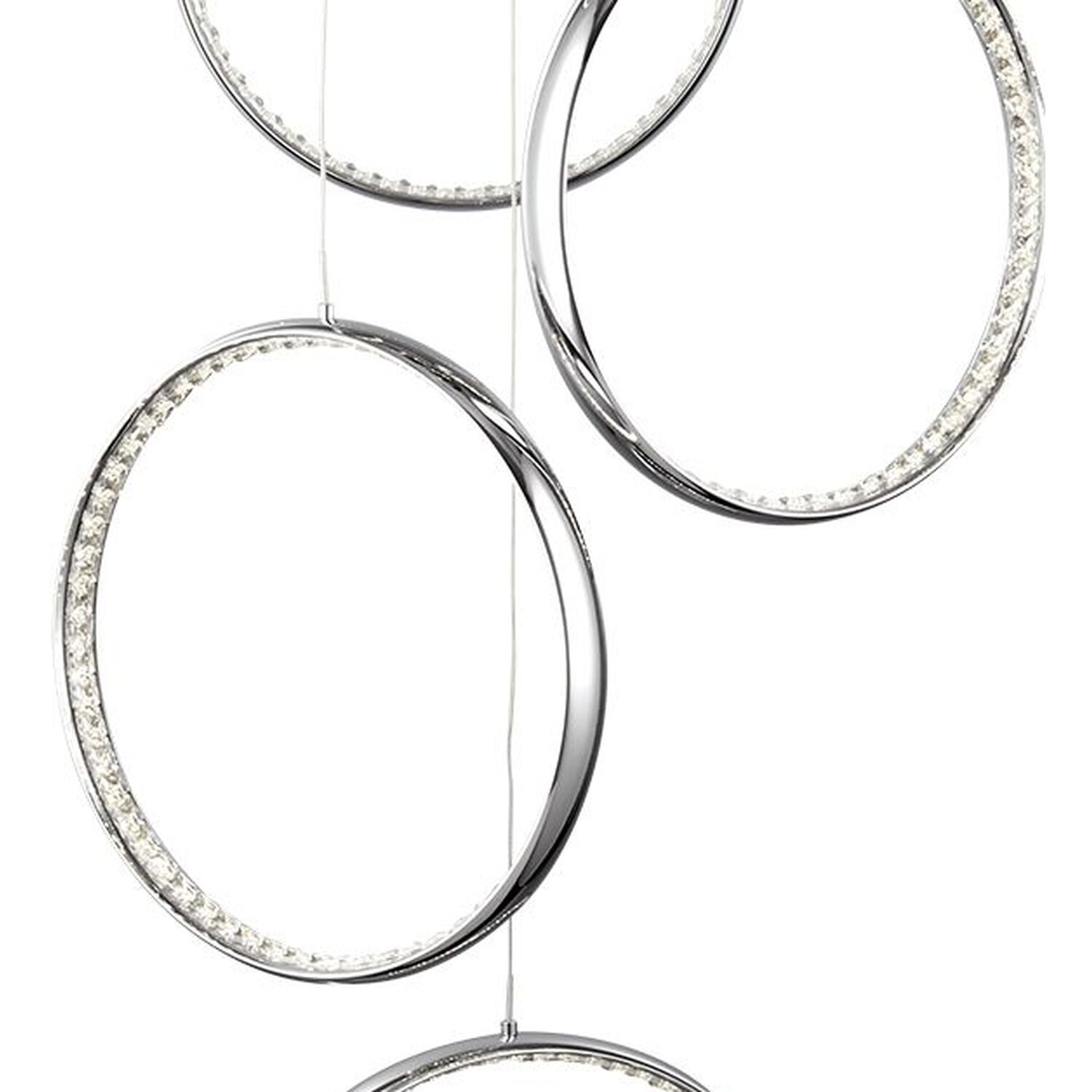 Anton Chrome 6Lt LED Drop Ceiling Light