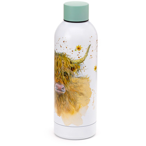 Highland Coo Cow Insulated Stainless Steel Drinks Bottle 530ml