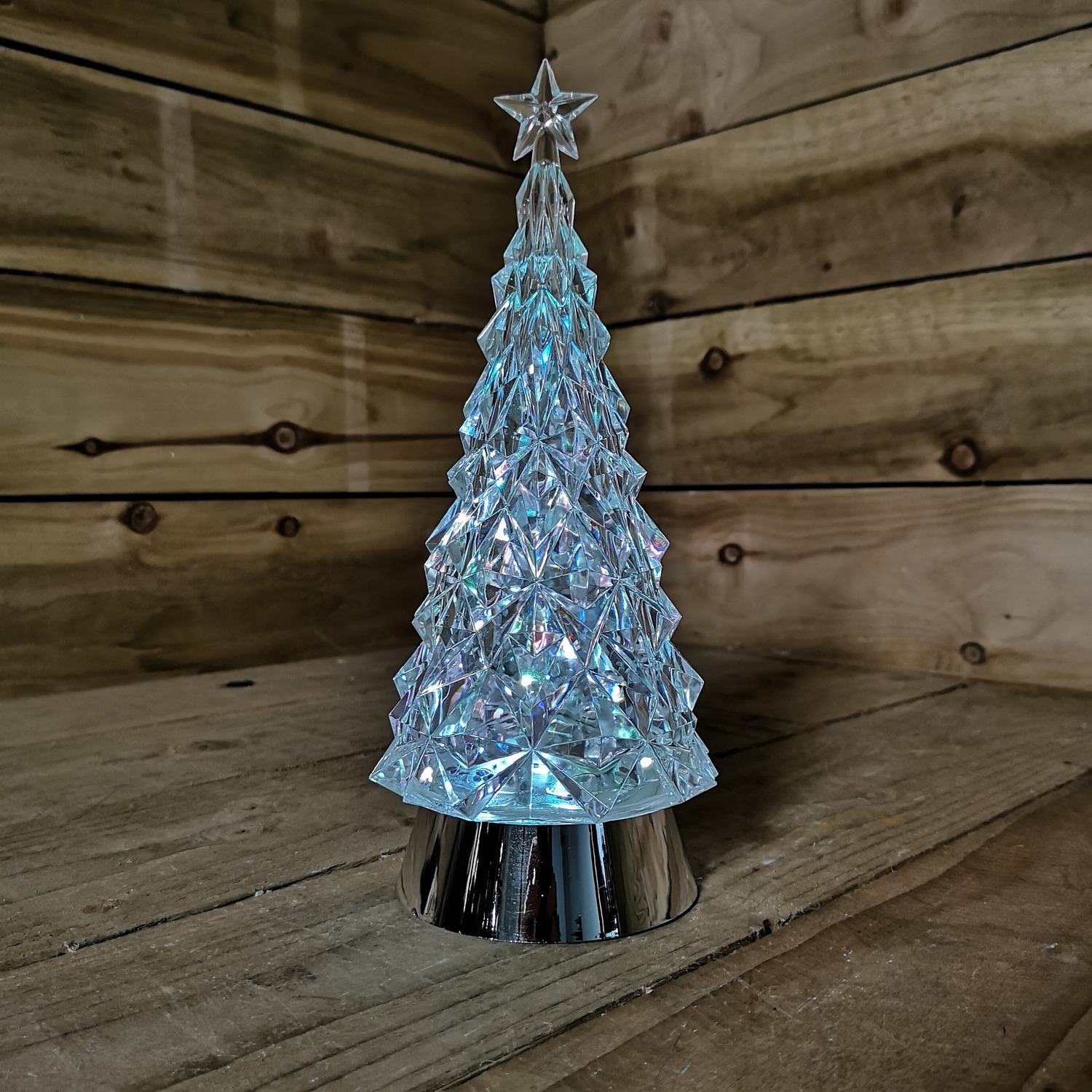 Christmas Glitter Water Spinner Colour Changing Tree with LEDs