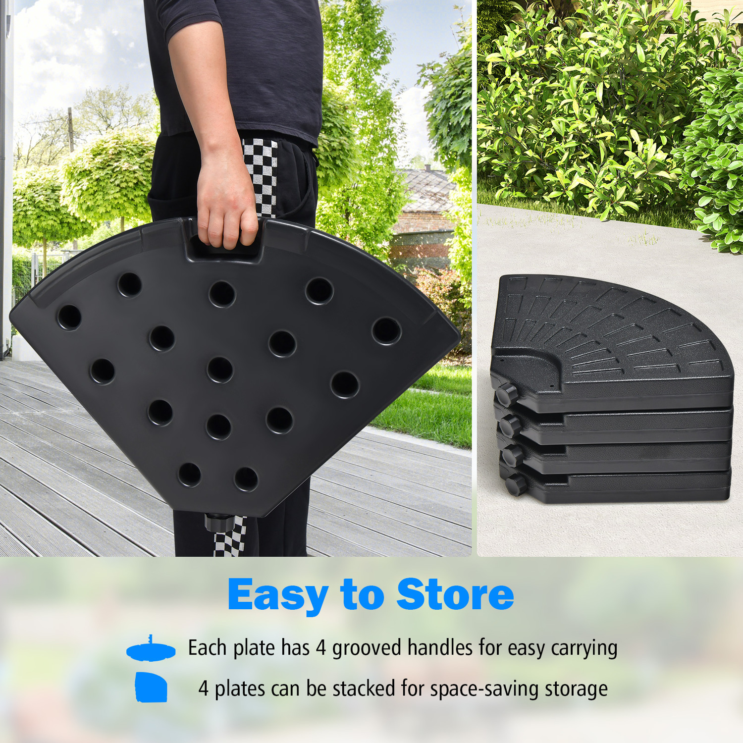 4Pcs Patio Umbrella Base