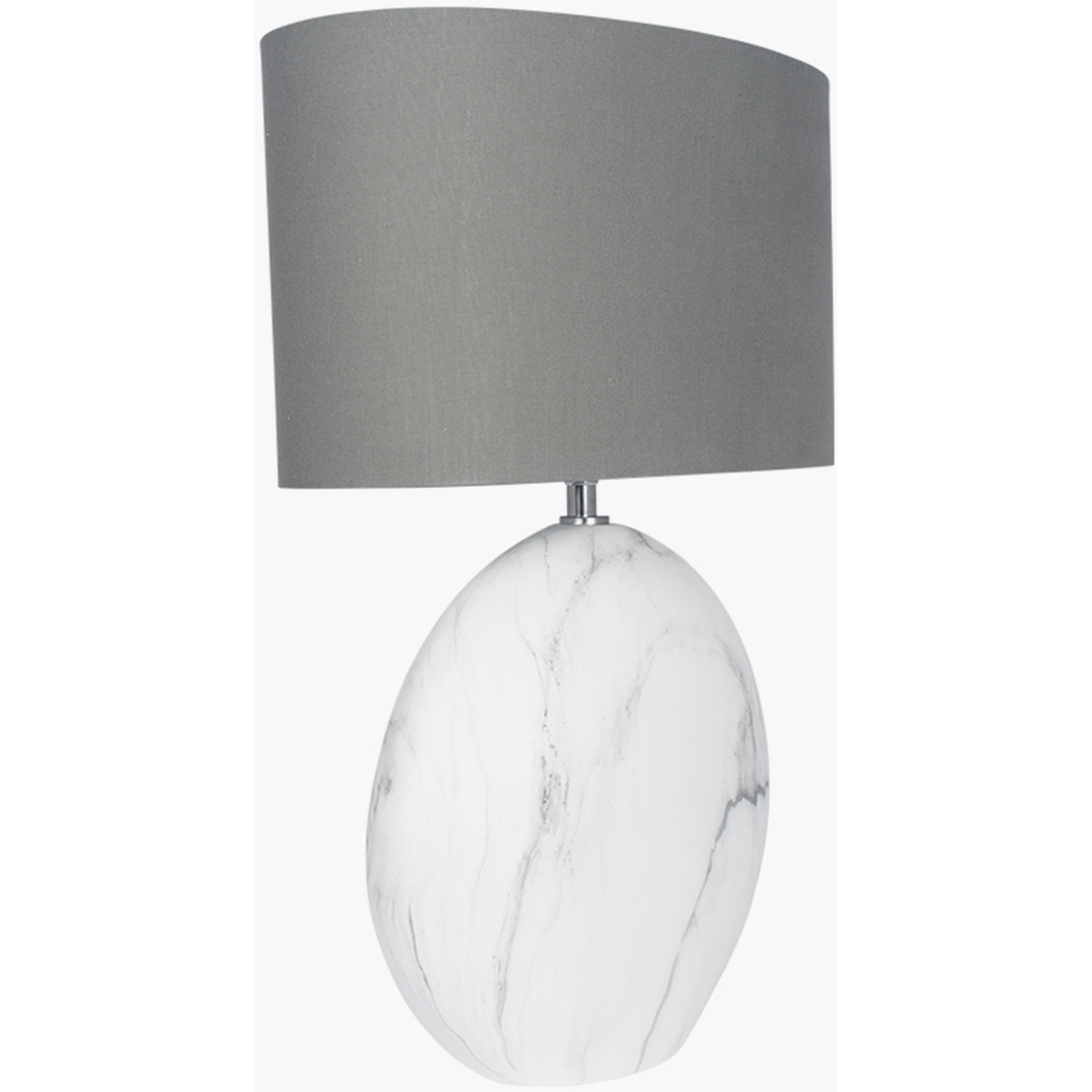 Marble Effect Ceramic Table Lamp With Lampshade