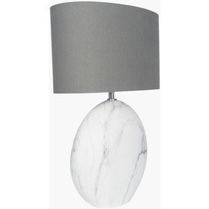Marble Effect Ceramic Table Lamp With Lampshade