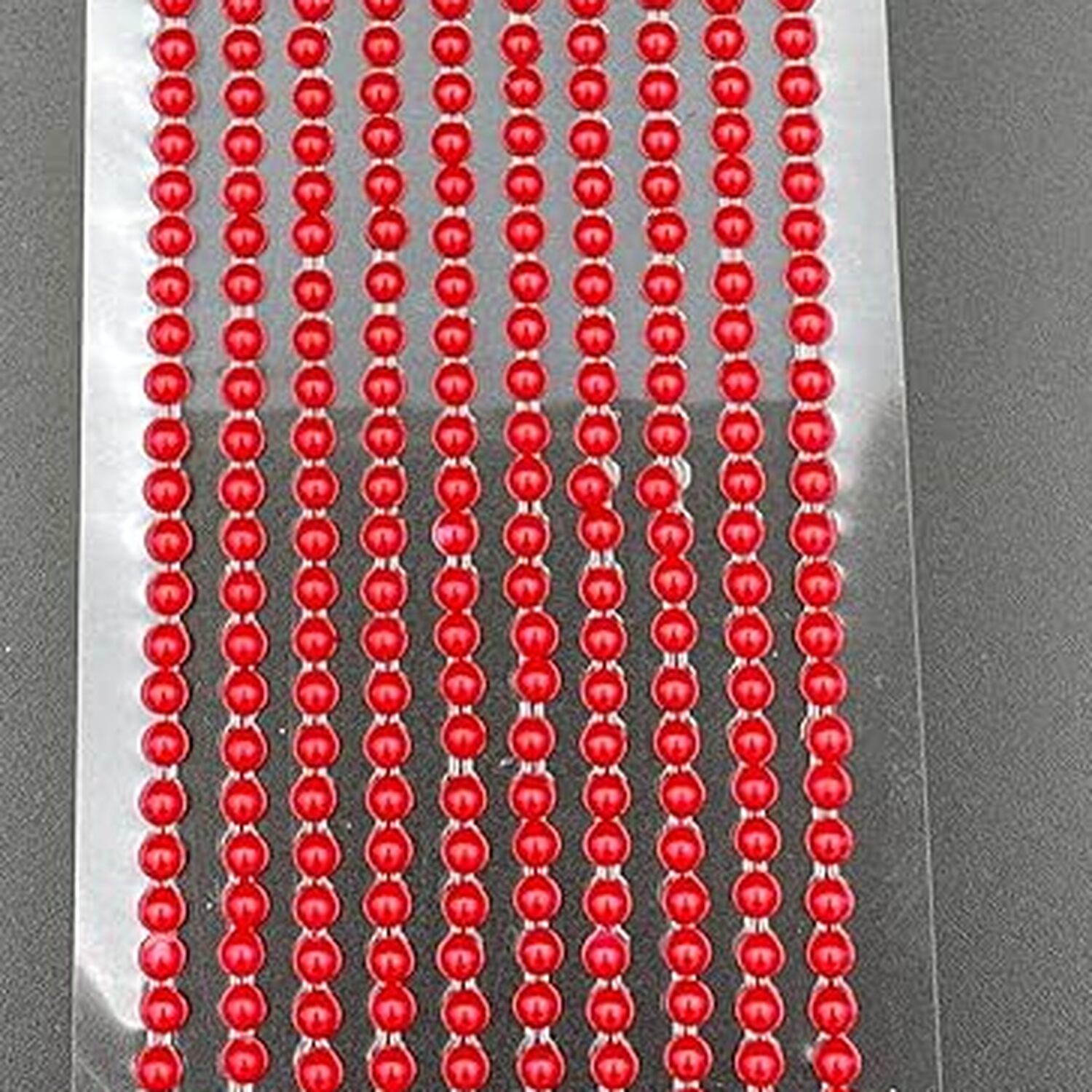 1000 x Red Self Adhesive Gems 3mm Mini Flat Backed Round Pearls