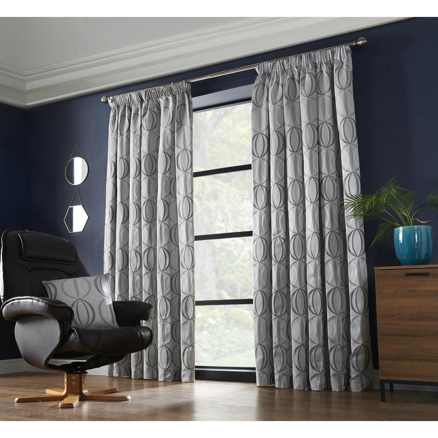 Omega Lined Eyelet Ring Top Curtains