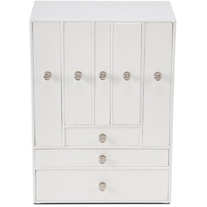Faux Leather Jewellery Box with Drawers