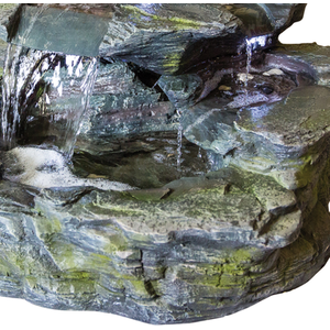 Primrose Garda Falls Cascading Water Feature Fountain with Lights 89cm