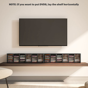 Set of 2 CD Media Display Shelf Unit