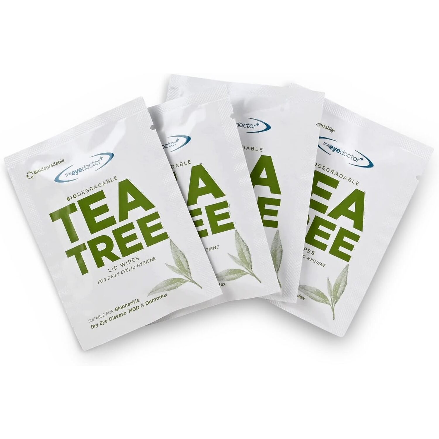 Tea Tree Eyelid Wipes for Sensitive Dry Eyes, Blepharitis, MGD