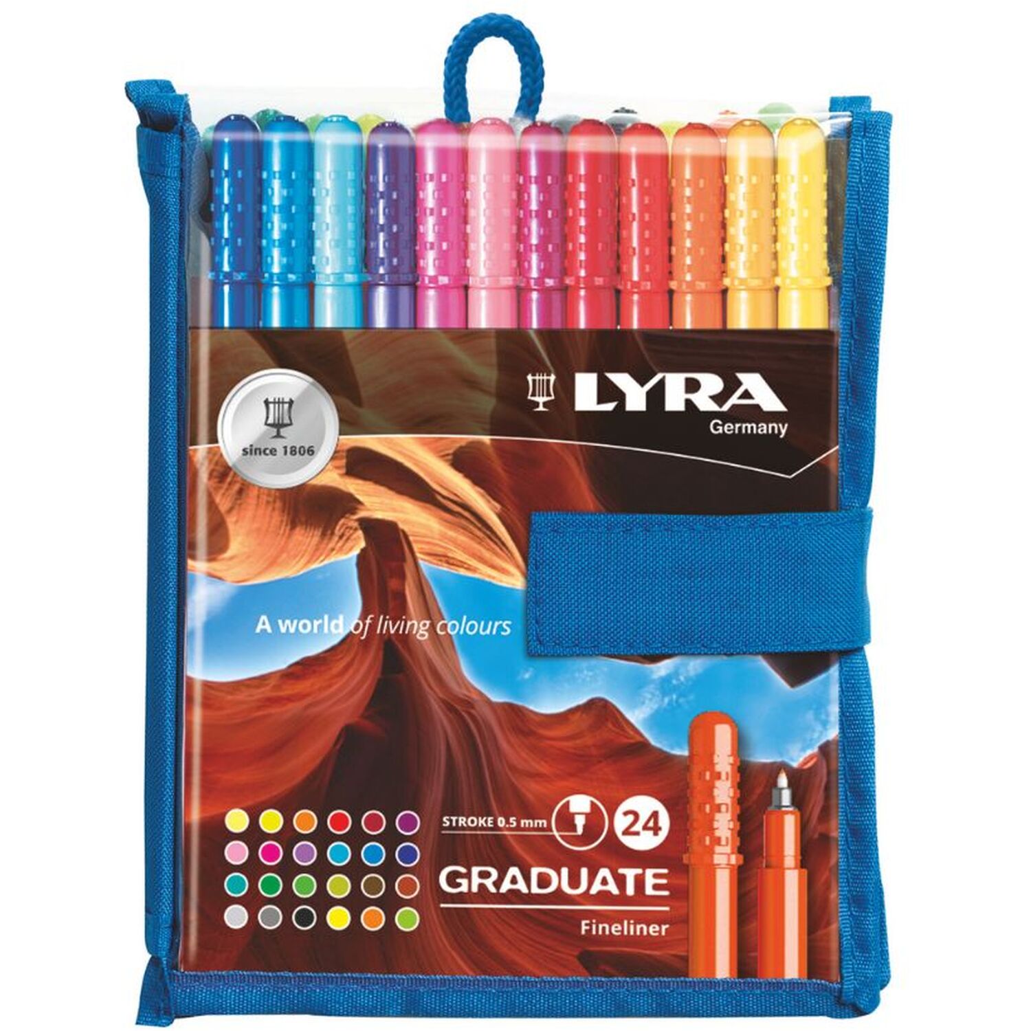 Lyra Graduate Fineliner 24 Piece Wallet