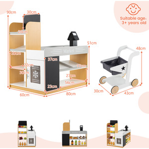 Pretend Play Grocery Store Set