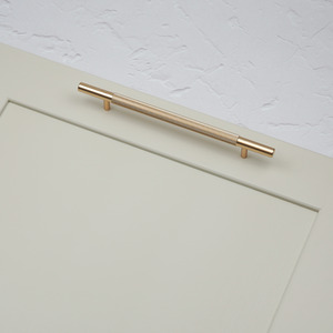 Champagne Brass Knurled Bar Handles And Round Knob Rose Gold