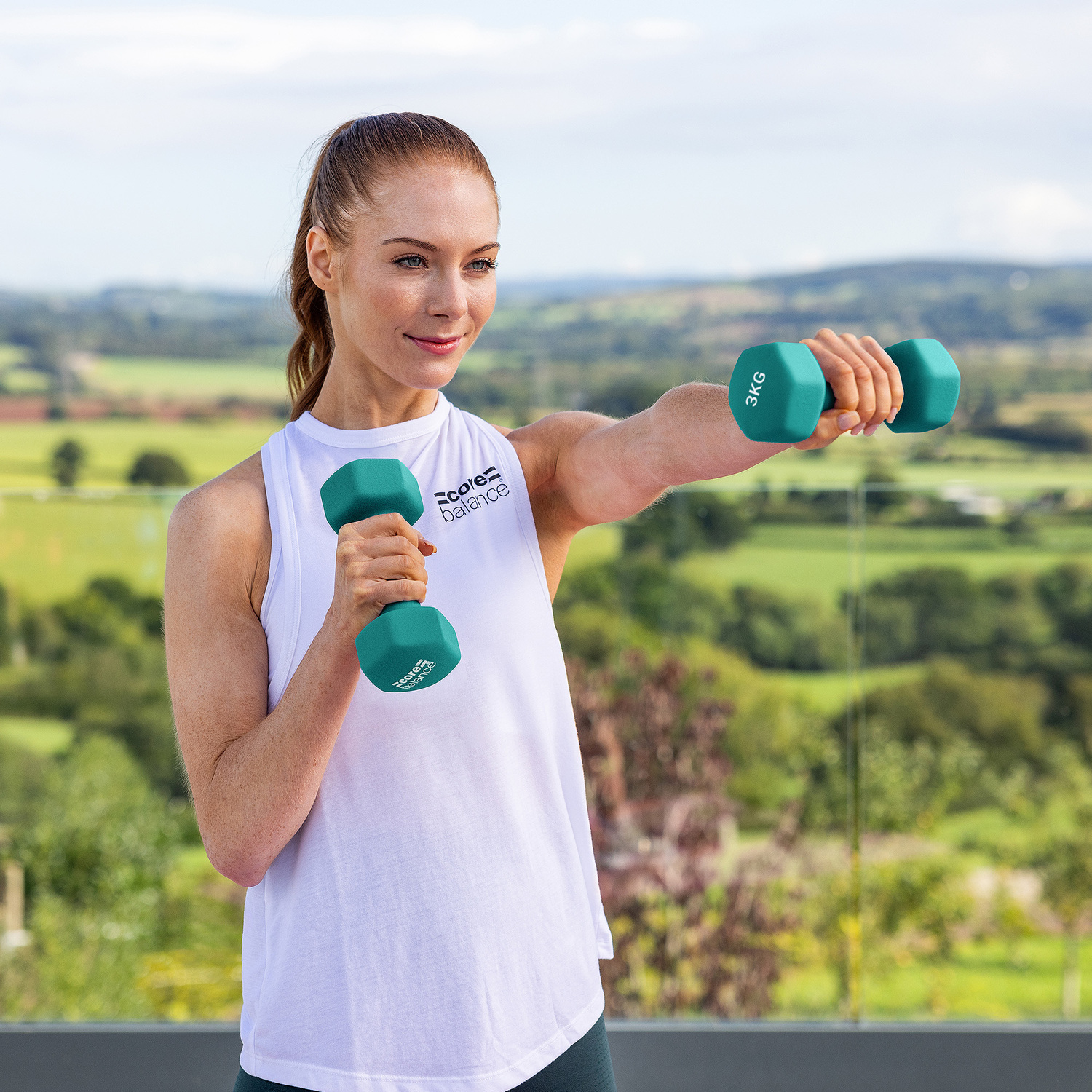 Hex Dumbbell Set with Rack