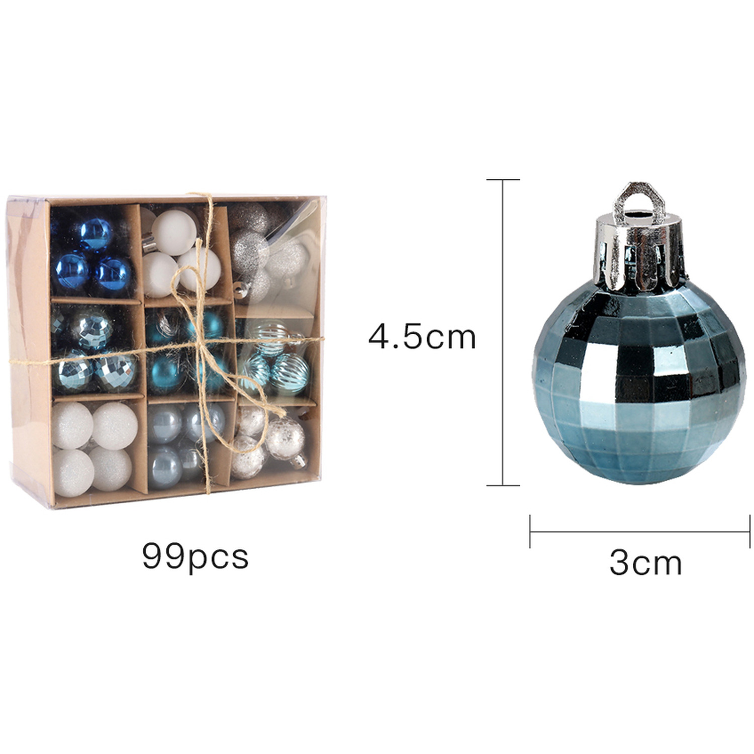 Lifeideas 99-Piece Christmas Tree Bauble Set