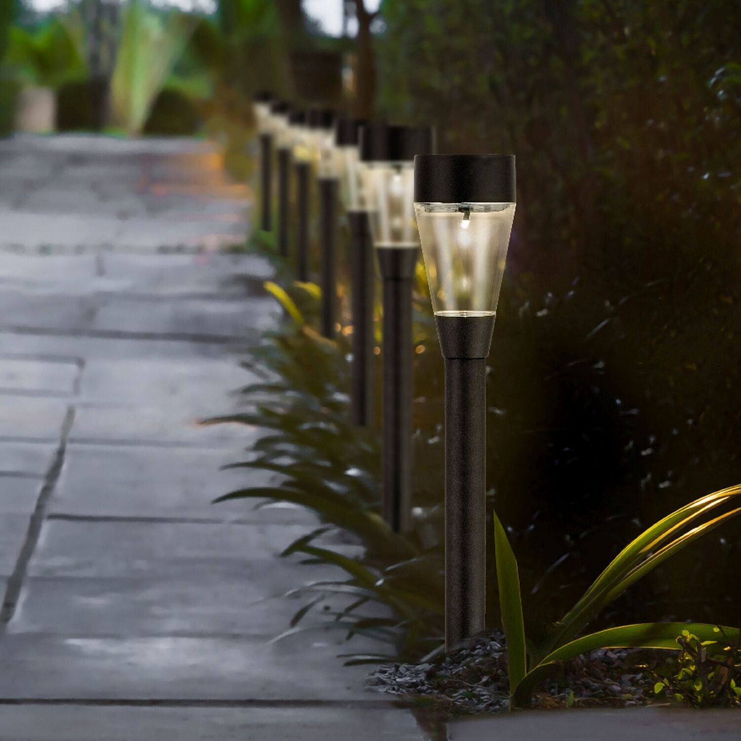 10 Flared Solar Path Lights