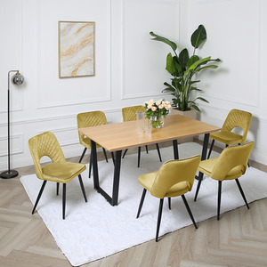 Provence Dining Set - Oak Veneer Dining Table with 6 Chairs